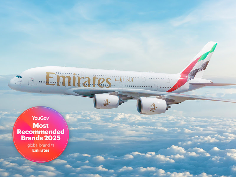 Emirates é a Marca Global Mais Recomendada de 2025 - COLUNA DE TURISMO